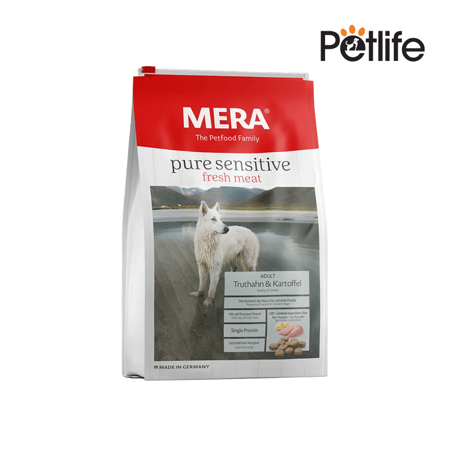 MERA DOG Pure Adult Fresh Meat Turkey and Potato – 12.5 KG – Petlife